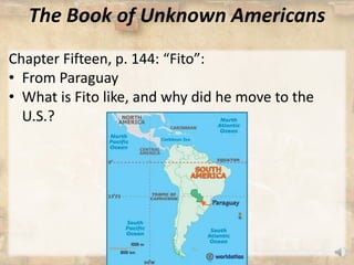 Amst185 wk3 immigration-migrants-unknown_americans-novel | PPTX