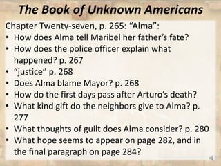 Amst185 wk3 immigration-migrants-unknown_americans-novel | PPTX