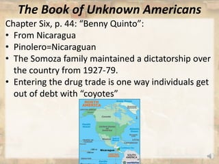 Amst185 wk3 immigration-migrants-unknown_americans-novel | PPTX