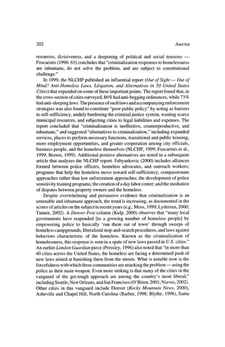 Amster 2003 - patterns of exclusion sanitizing space, criminali | PDF