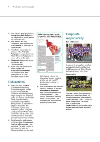 Amsterdam alumni newsletter - January 2014 | PDF