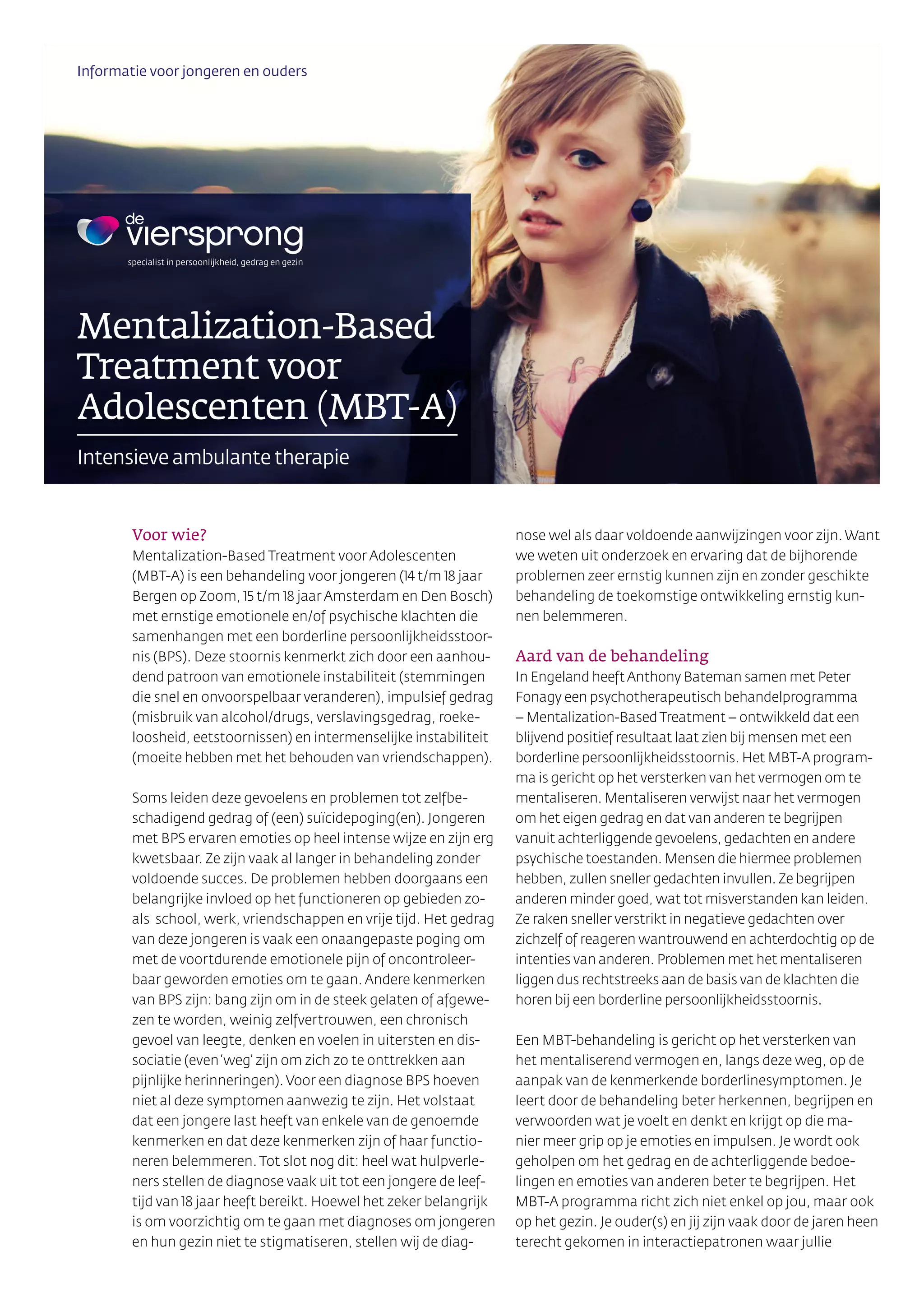 Amsterdam borderline behandeling adolescenten | PDF