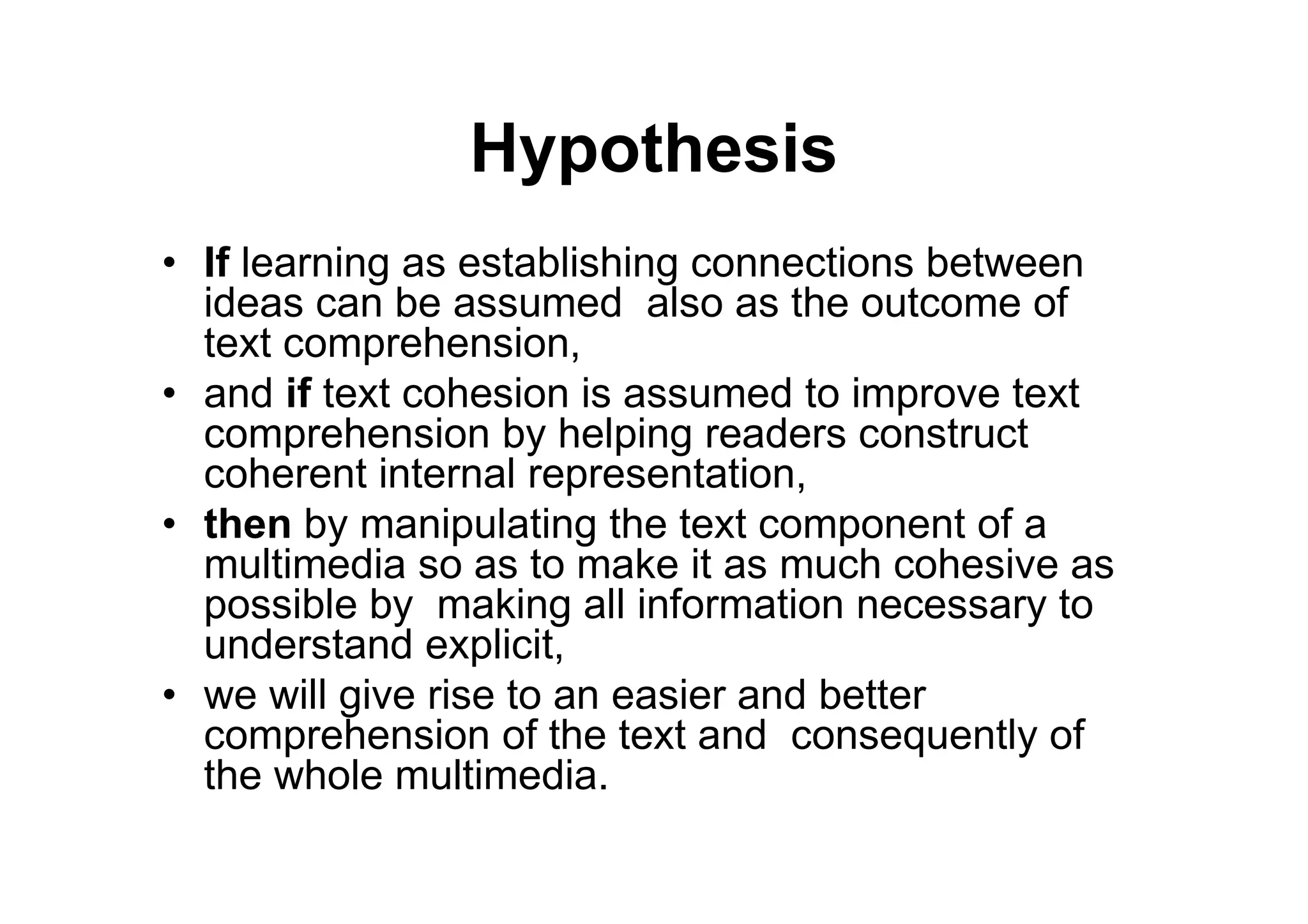 Text coherence and multimedia comprehension | PPT