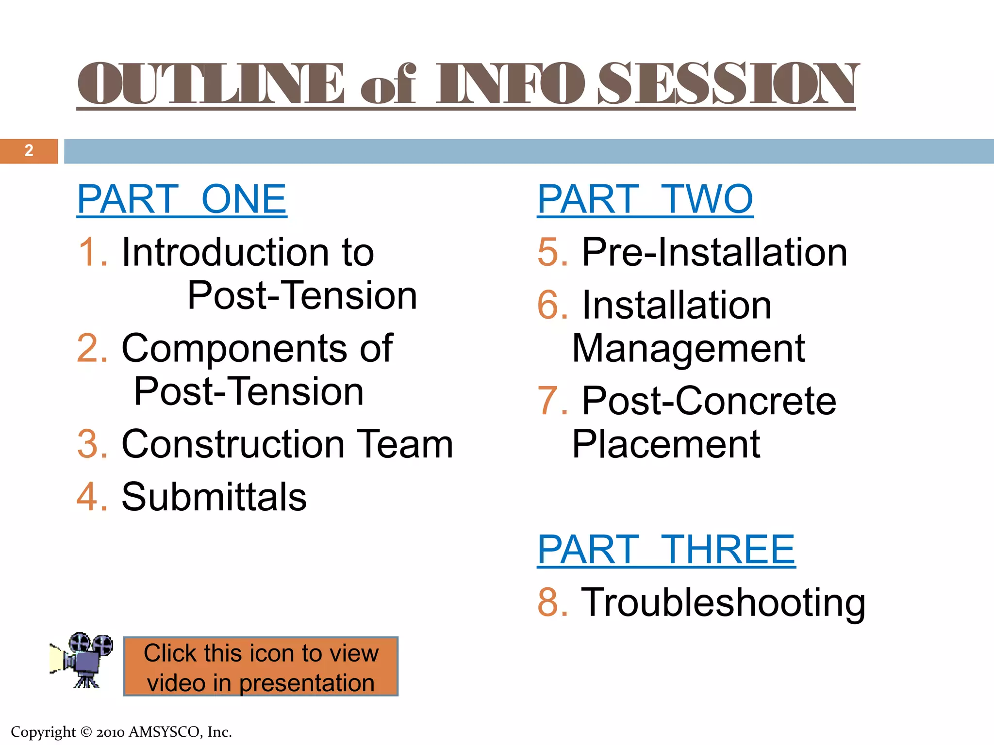 Post-Tension Concrete - Info session for Contractors | PPT
