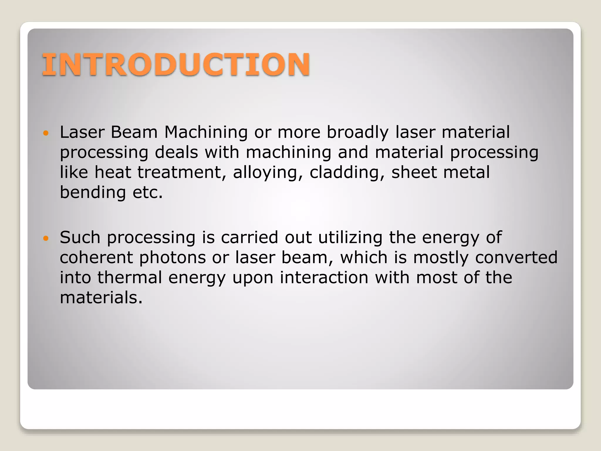 Laser Beam Technique | PPTX | Chemistry | Science