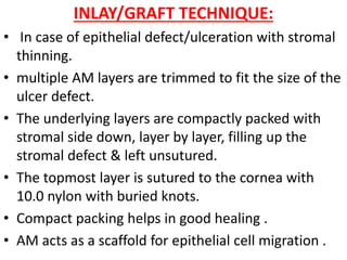 Amniotic membrane transplantation | PPTX