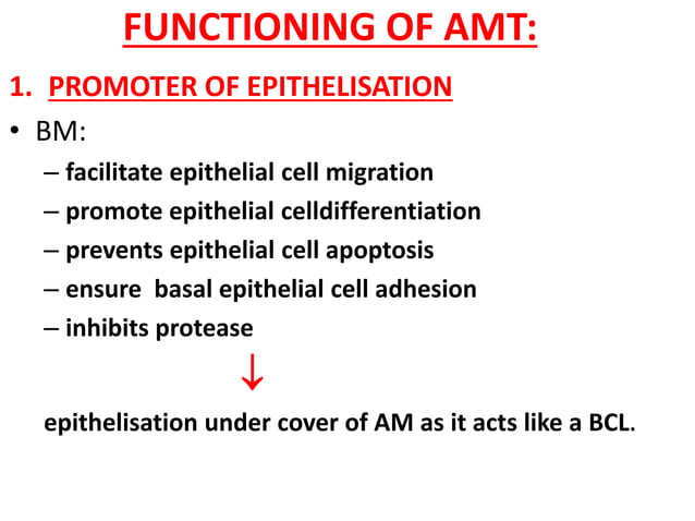 Amniotic membrane transplantation | PPTX | Eye and Vision Conditions ...