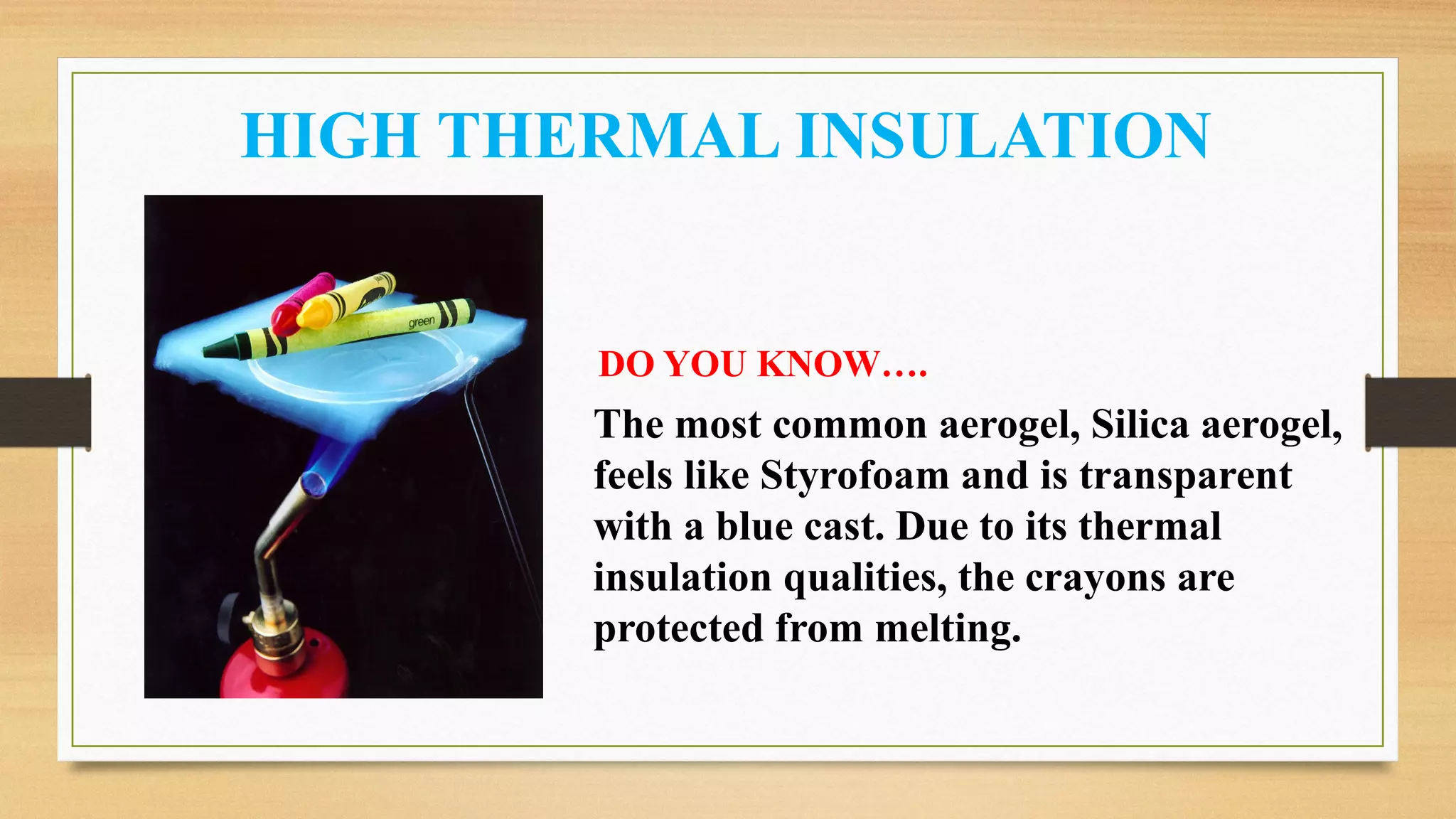 AEROGEL MATERIAL (Aerogel is a material of future. ) | PPT