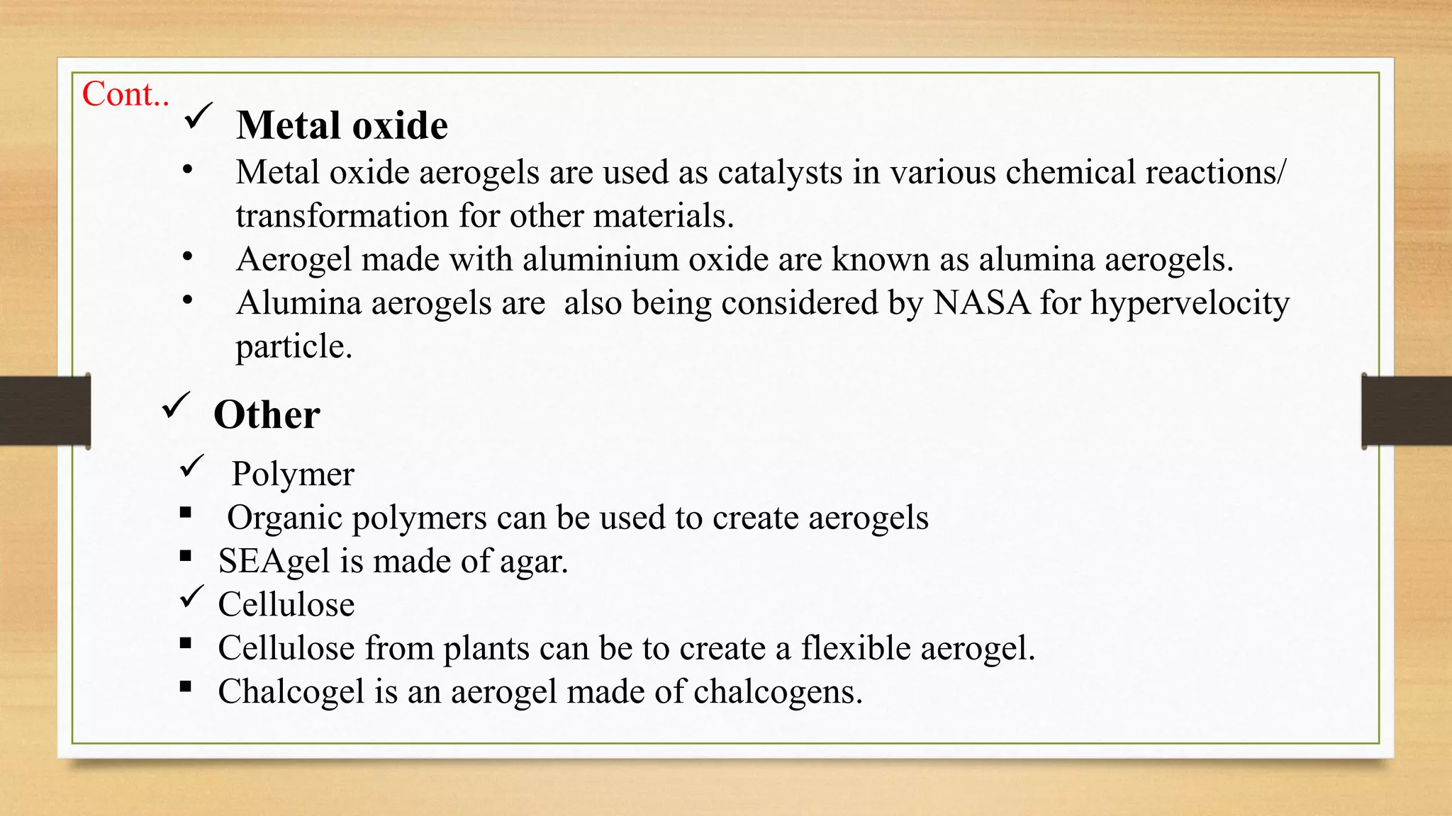 AEROGEL MATERIAL (Aerogel is a material of future. ) | PPT