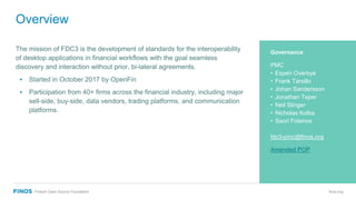 FINOS June 2018 Members Meeting - FDC3 Program Update | PPTX