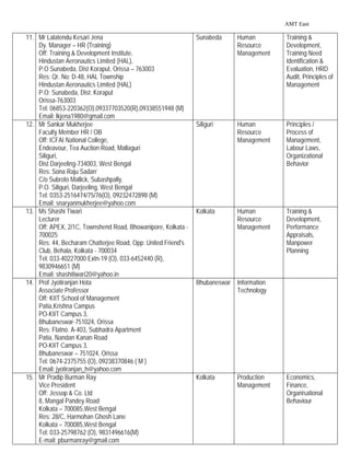 Dr. Arup Barman, Accredited Management Teacher (AMT) AIMA & AICTE, New Delhi | PDF