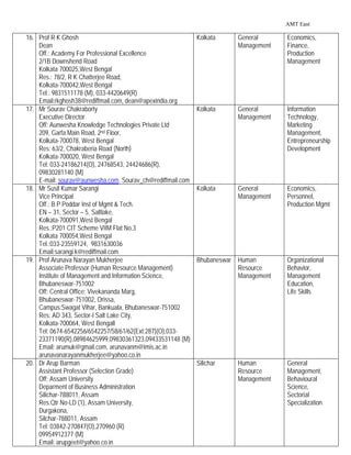 Dr. Arup Barman, Accredited Management Teacher (AMT) AIMA & AICTE, New Delhi | PDF