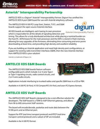 AMTELCO XDS Asterisk Interoperability Partnership | PDF | Operating Systems | Computer Software ...