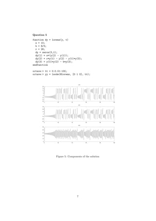 Amth250 octave matlab some solutions (1) | PDF