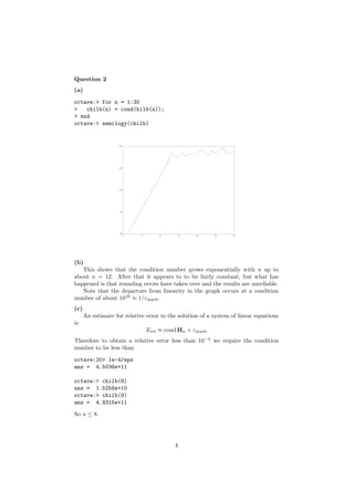 Amth250 octave matlab some solutions (4) | PDF