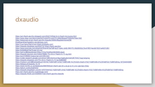 am thanh gia kho dxaudio | PPT