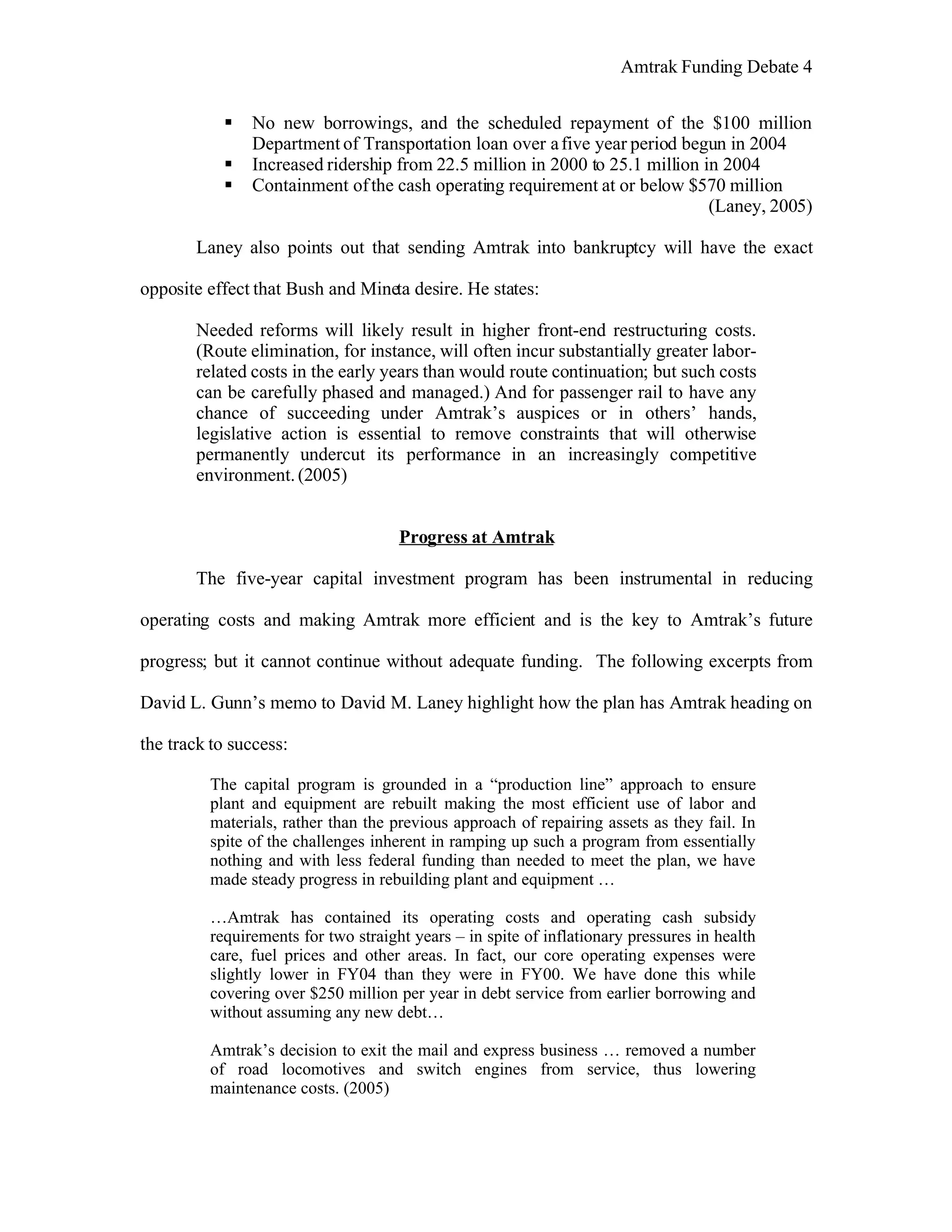 The Amtrak Funding Debate: | DOC