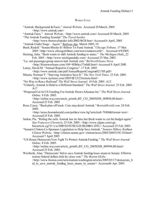 The Amtrak Funding Debate: | DOC