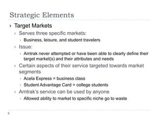 Amtrak Services Presentation | PPTX