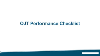 Increasing Performance-Based Feedback in On-the-Job Training Programs ...