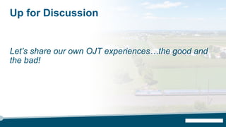Increasing Performance-Based Feedback in On-the-Job Training Programs ...