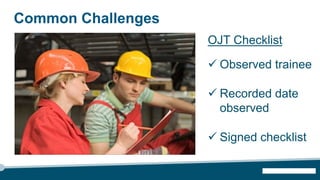 Increasing Performance-Based Feedback in On-the-Job Training Programs ...