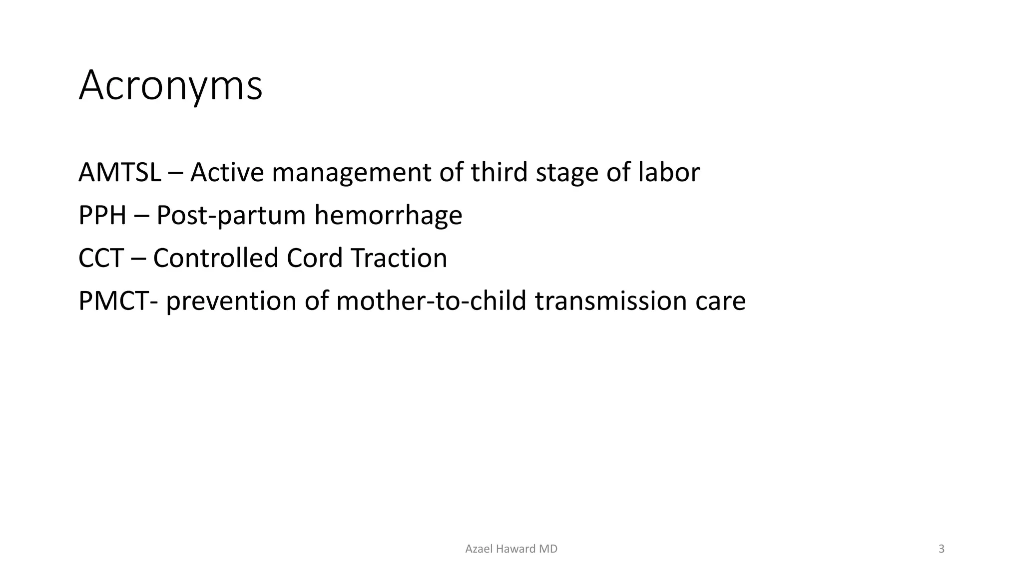 Active Management of Third Stage of Labor | PPTX