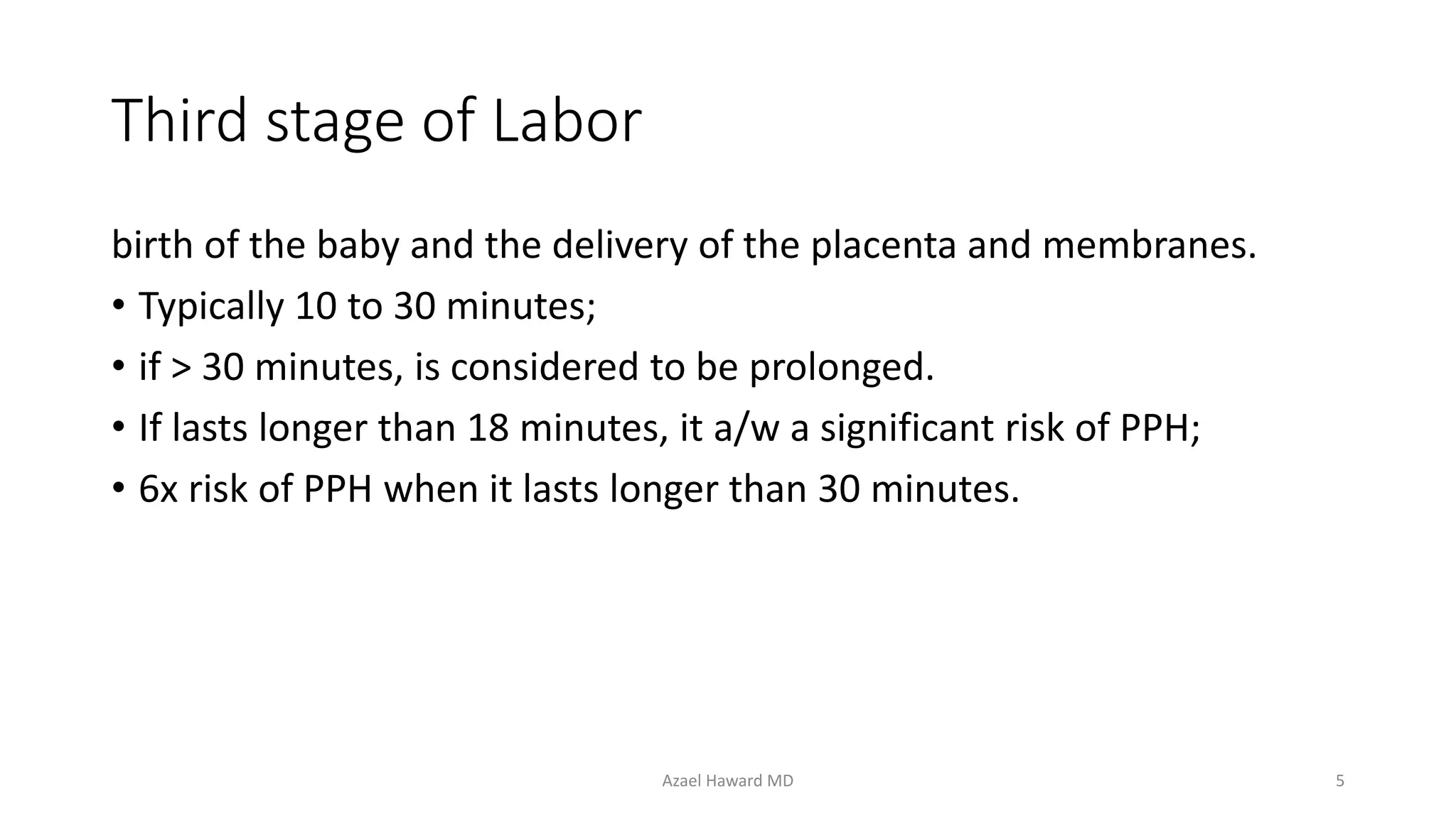 Active Management of Third Stage of Labor | PPTX