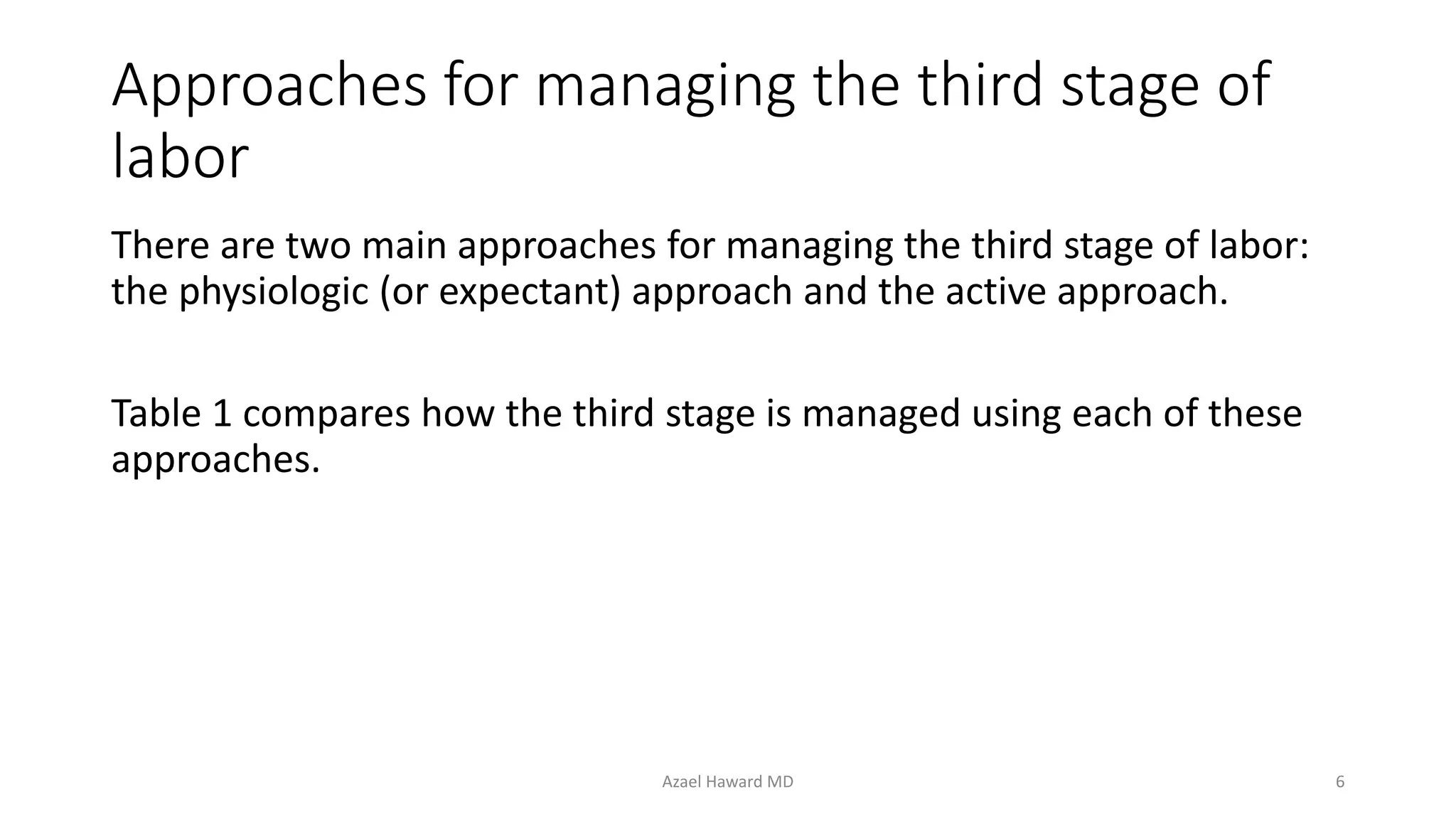 Active Management of Third Stage of Labor | PPTX