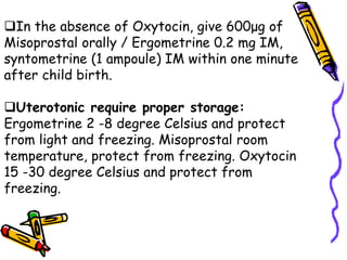 Active Management of Third Stage of Labour | PPTX