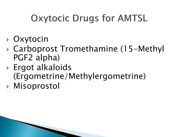 Amtsl – active management of third stage of | PPTX