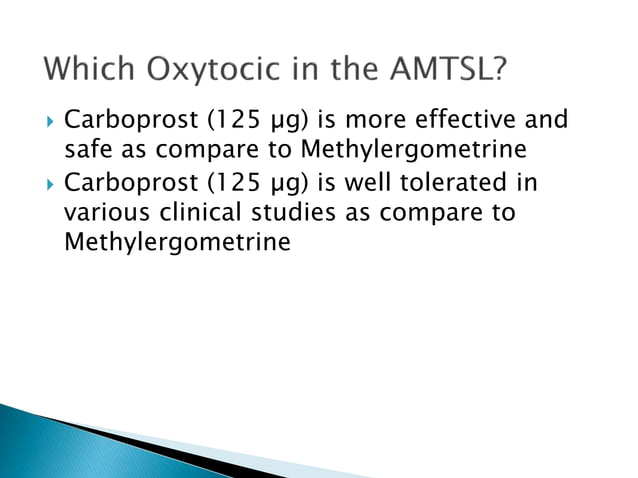 Amtsl – active management of third stage of | PPTX