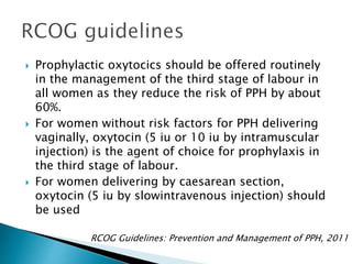Amtsl – active management of third stage of | PPTX