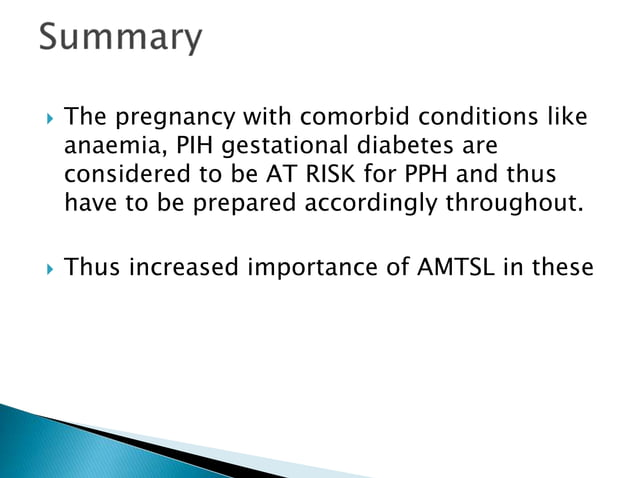 Amtsl – active management of third stage of | PPTX