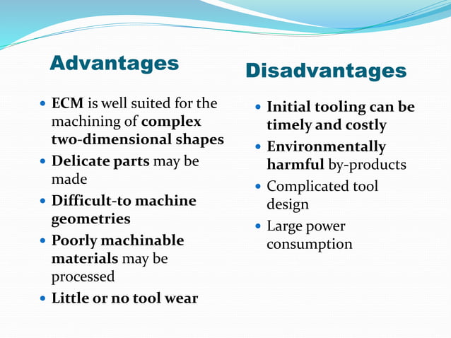 ECM : Electrochemical machining - Principle,process,subsystems ...