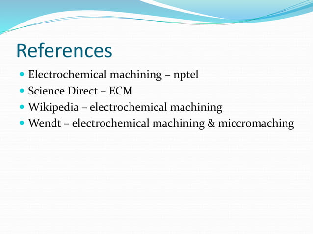 ECM : Electrochemical machining - Principle,process,subsystems ...