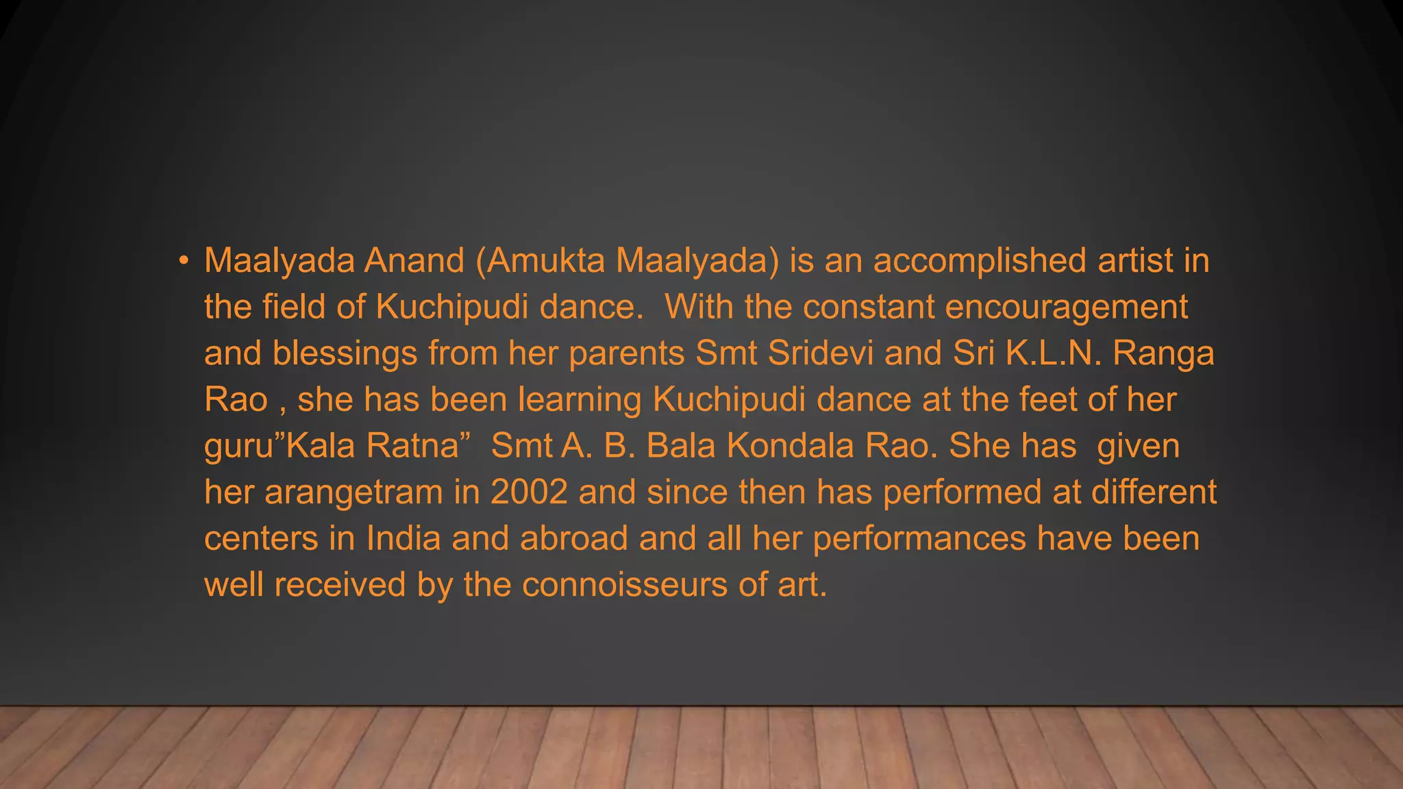 Amukta malyada anand garu | PPTX