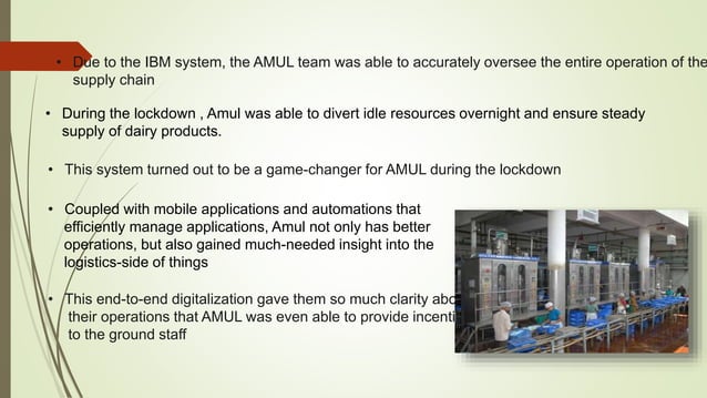 Amul dairy operations | PPTX | Agriculture | Industries