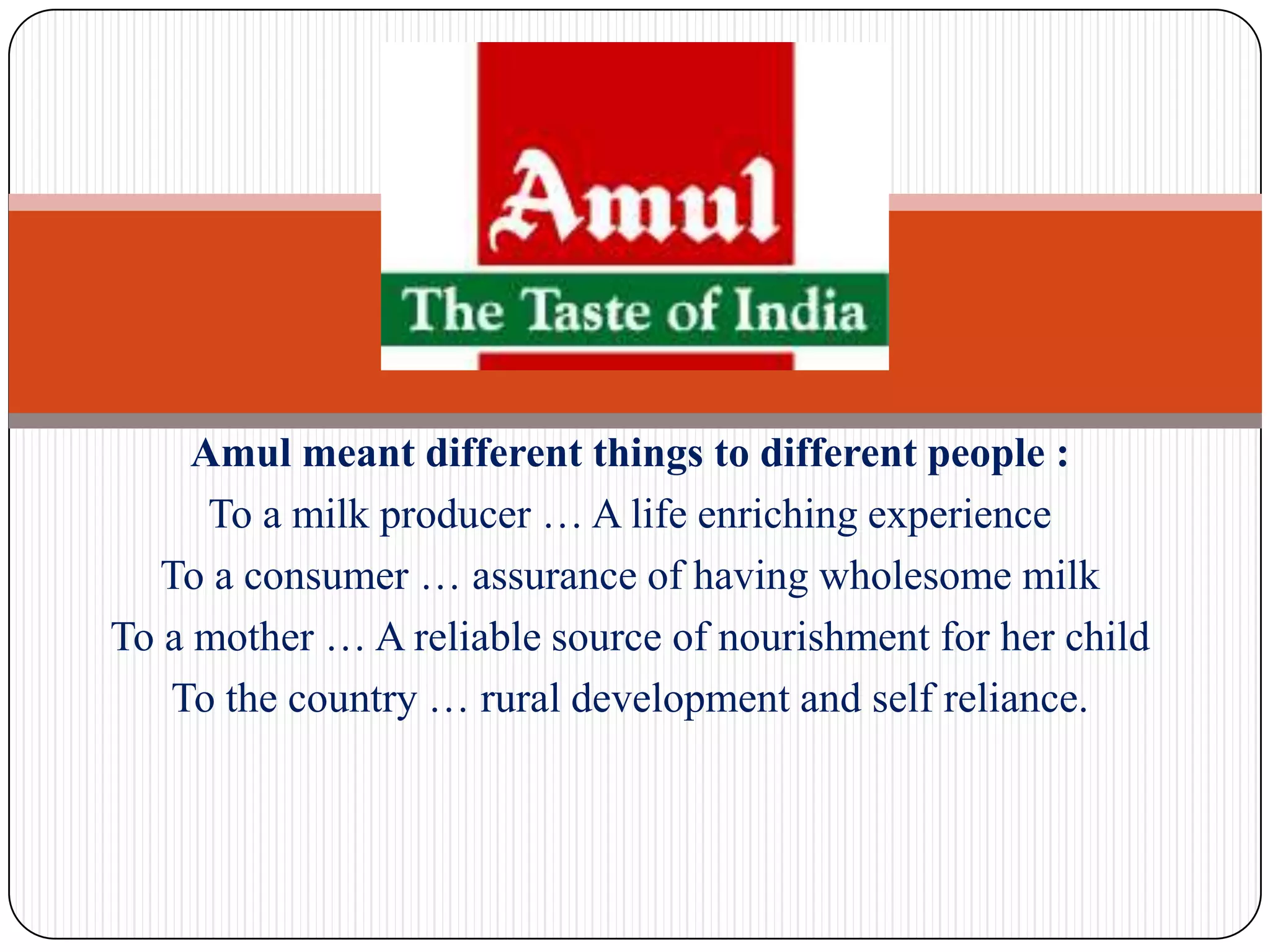 Amul presentation1 | PPTX