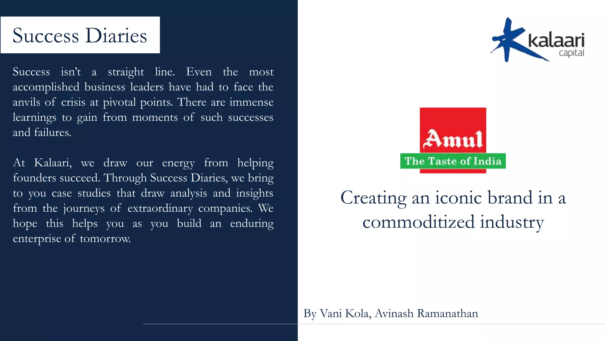 Amul | Success Diaries | PPTX