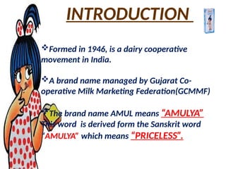 amul doodh pita h india . the taste of india | PPTX