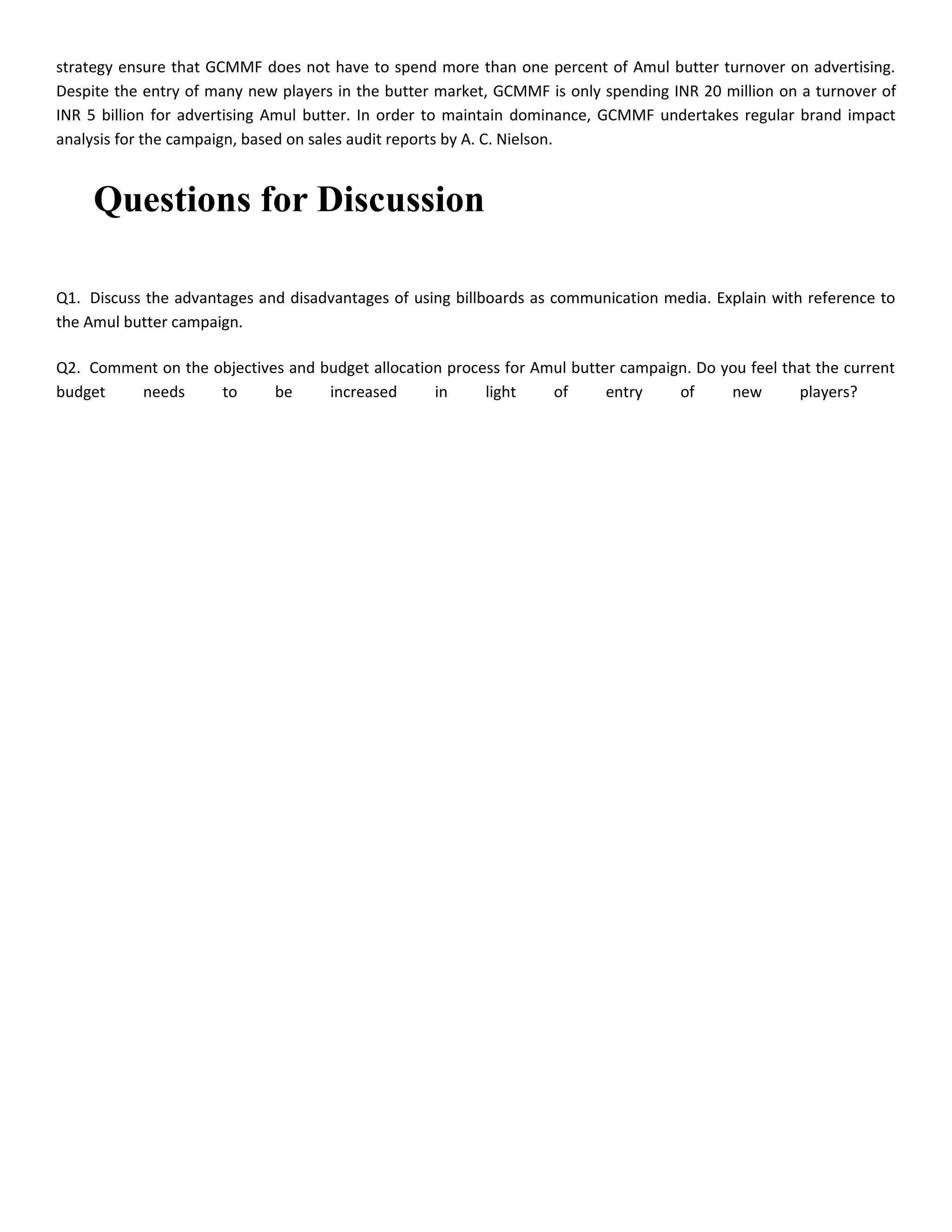 Amul Butter: Case Study | DOC