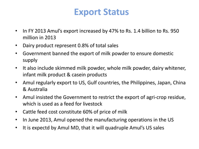 Amul case study | PPTX | Agriculture | Industries