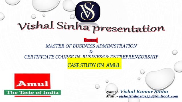 Amul case study, Assignment presentation. | PPTX
