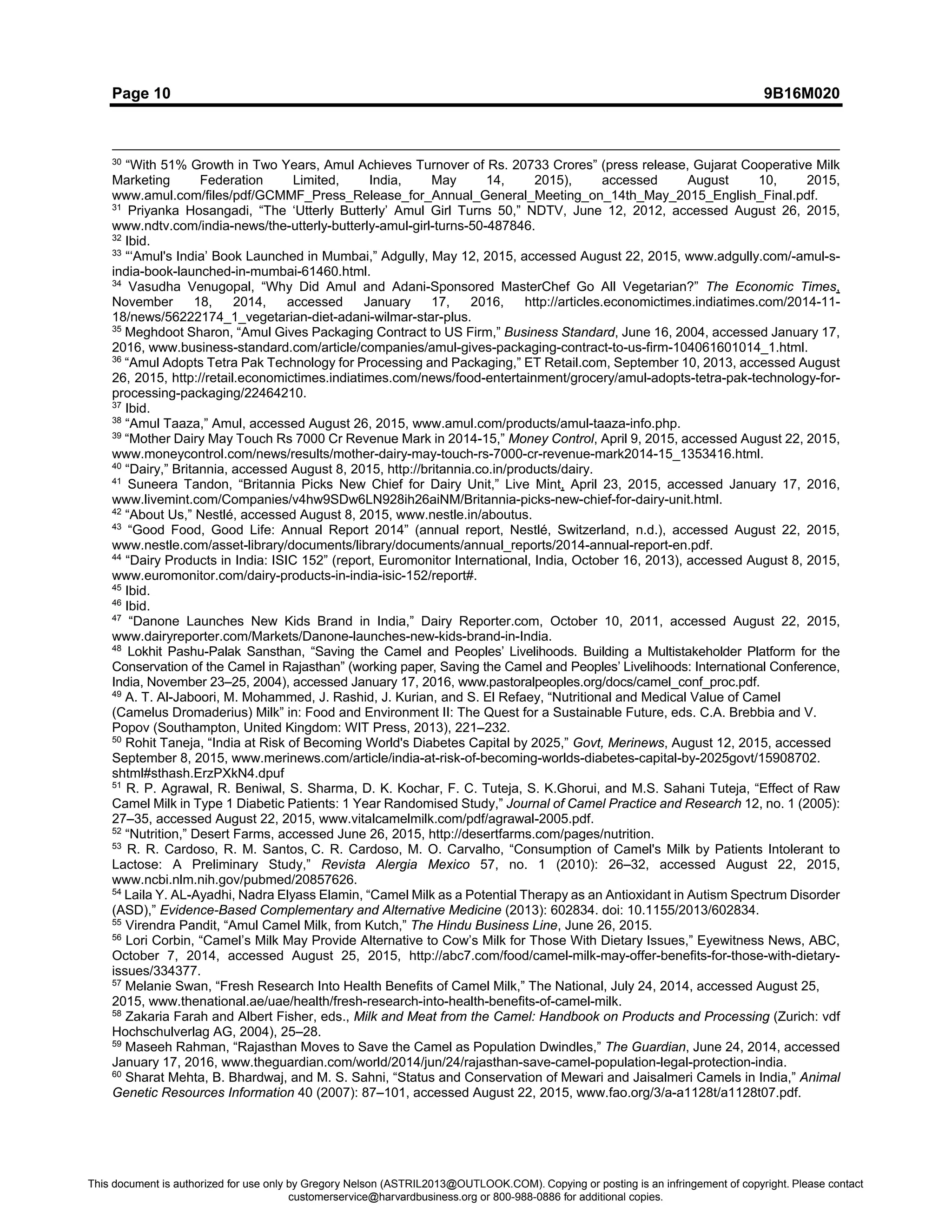 Amul daily (camel milk launch in india) | PDF