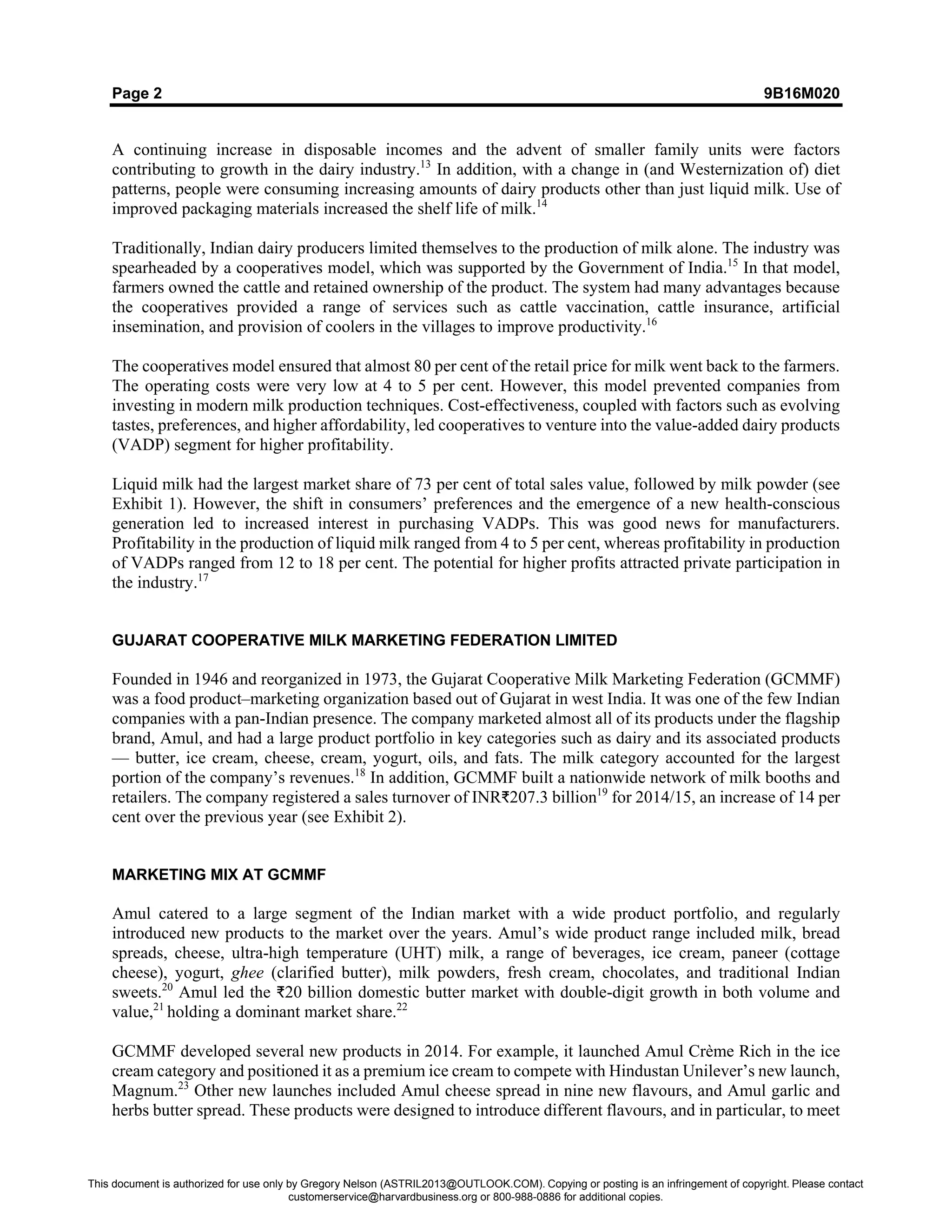 Amul daily (camel milk launch in india) | PDF