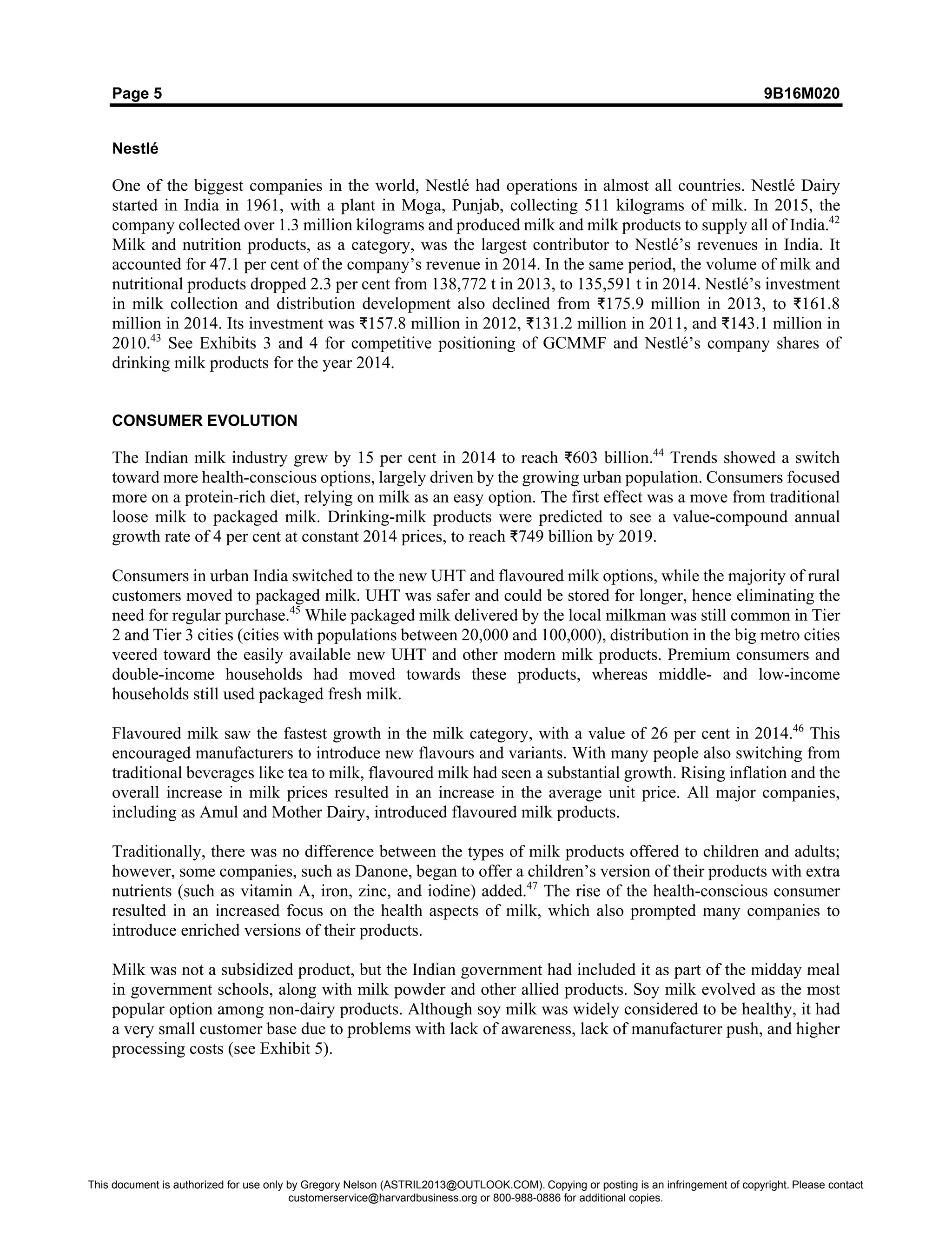 Amul daily (camel milk launch in india) | PDF