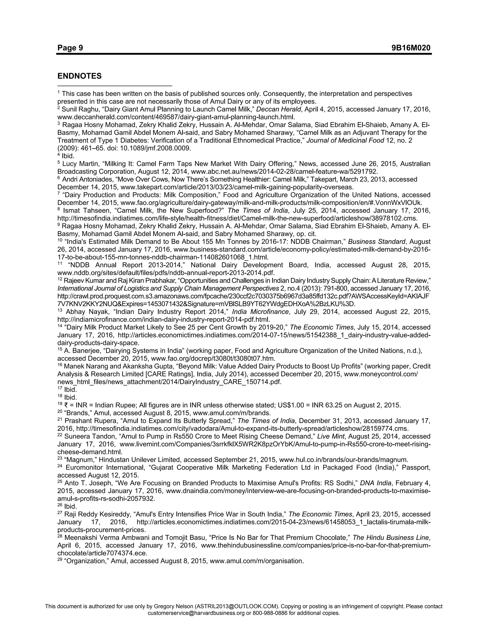 Amul daily (camel milk launch in india) | PDF