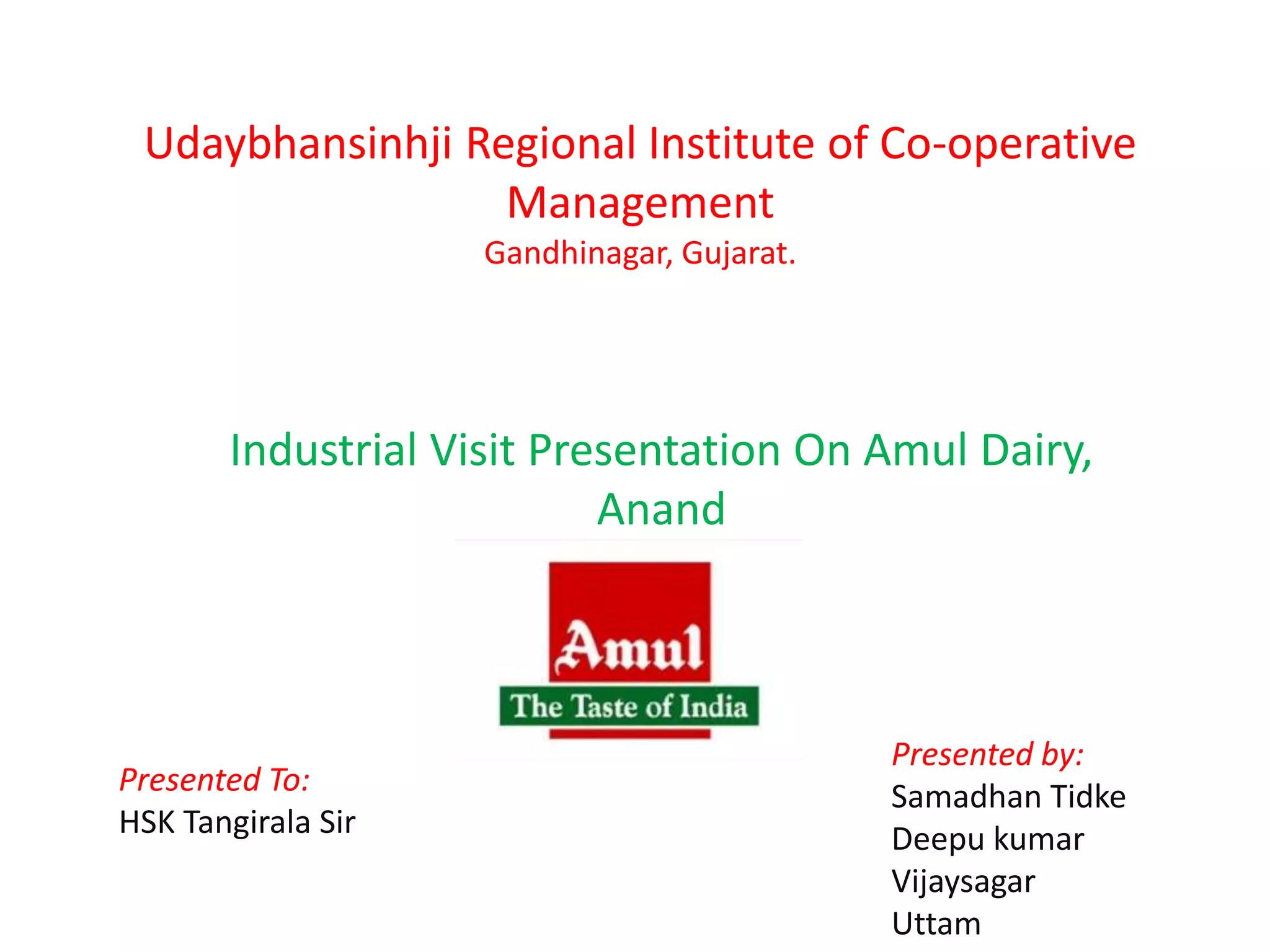 Amul dairy presentation | PPT