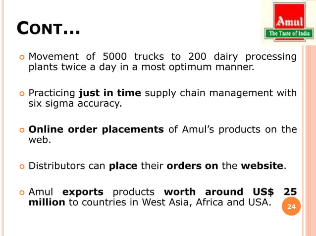 Amul distribution network | PPTX